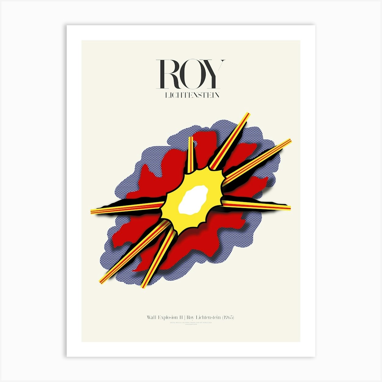 Wall Explosion II Poster|Roy Lichtenstein 1965 Art Print by POP ART WORLD - Fy