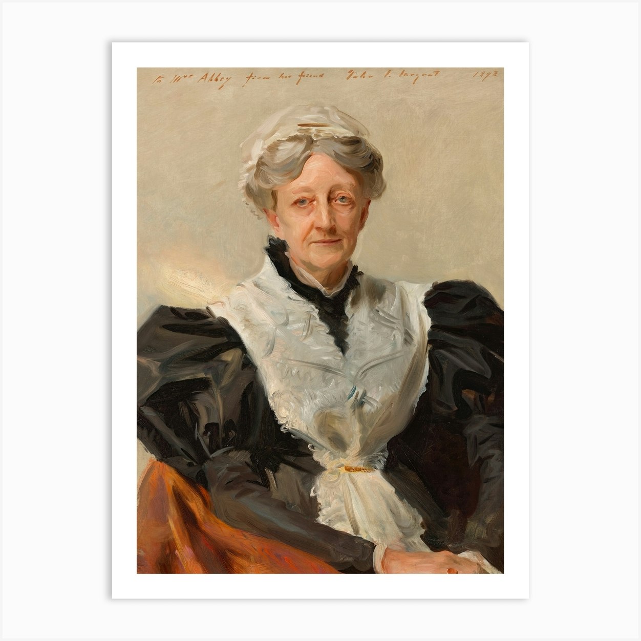 Mary Eliza Mead (Née Mary Eliza Scribner, 1822–1896) (1893), John Singer Sargent Art Print by Fy ...
