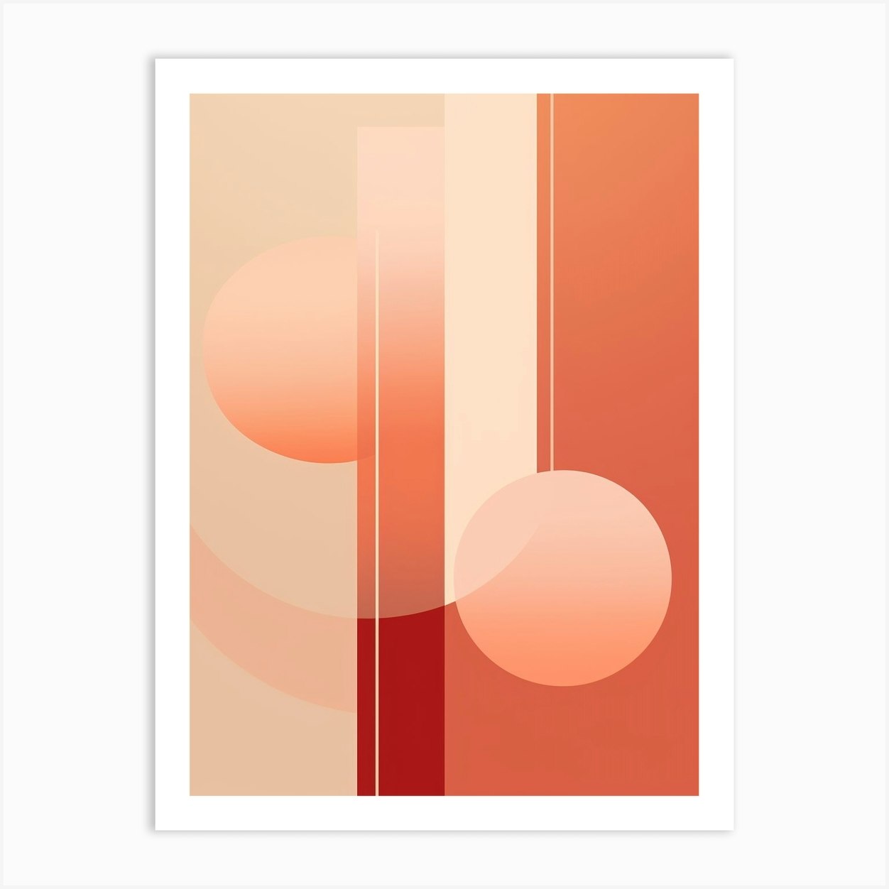 Minimalistic Abstract Geometry 9 Art Print by Abstract Art Expressions - Fy
