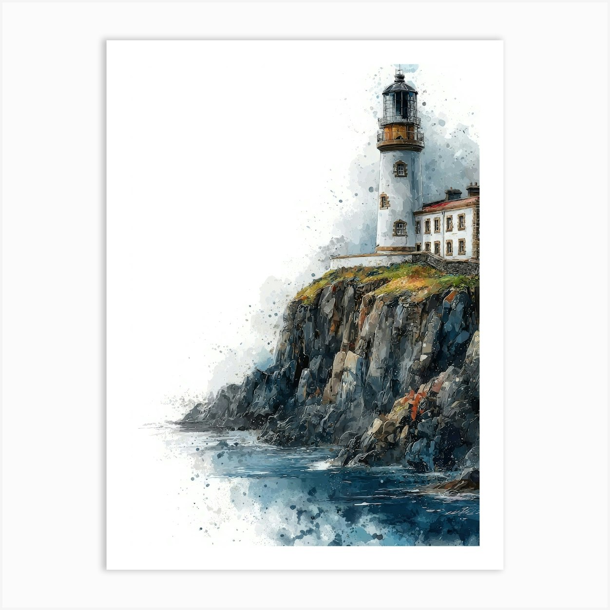 Aihrgdesign Isolated Watercolor Painting Of European Lighthou D0875a58 E064 45d1 9cd3 ...