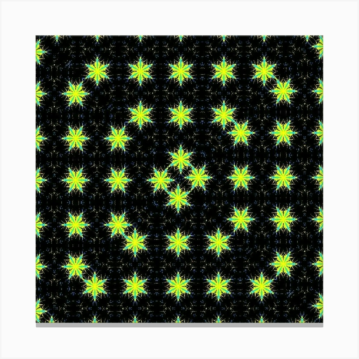 Yellow Starry Night Canvas Print by designsOmine - Fy