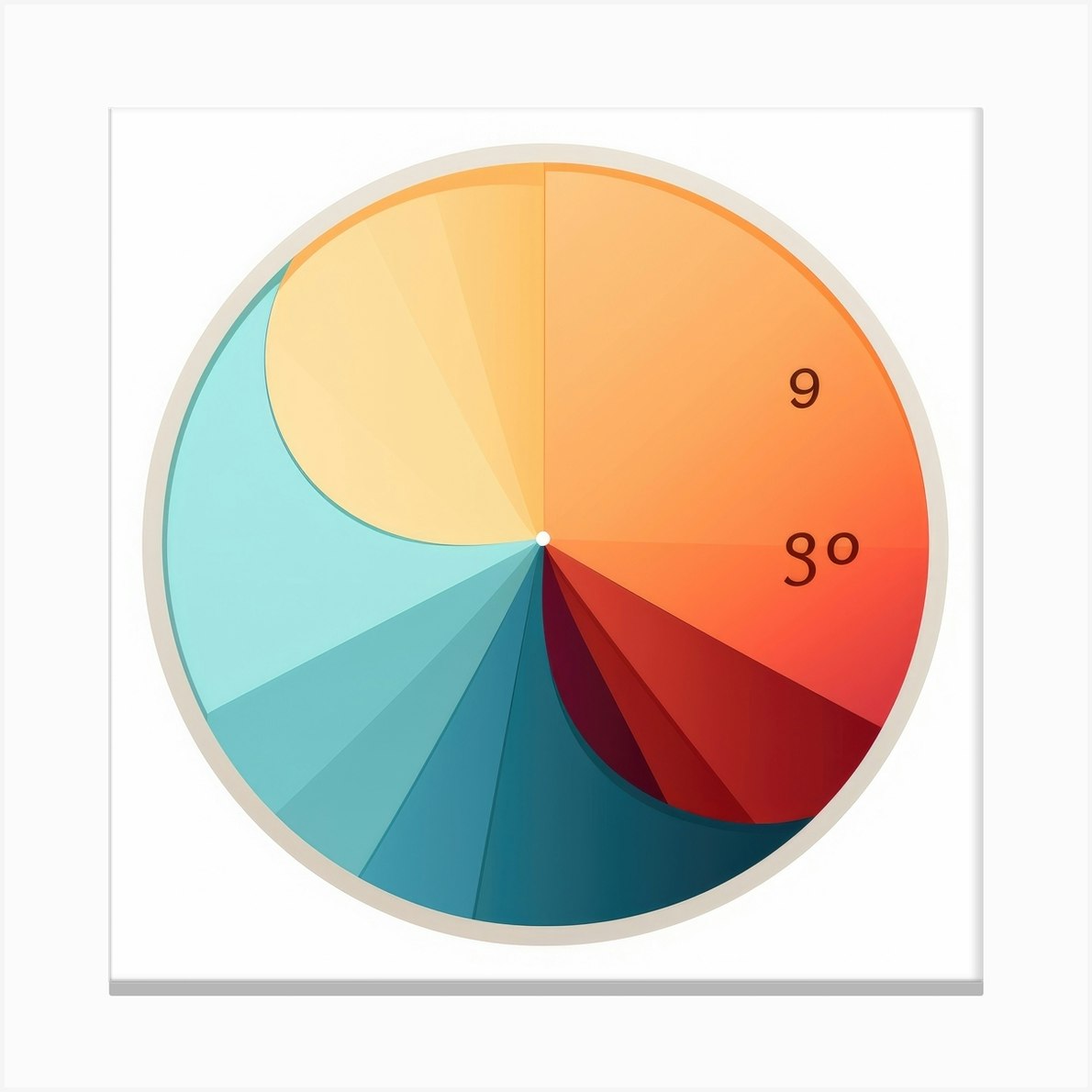 Pie Chart Canvas Print by Filip - Fy