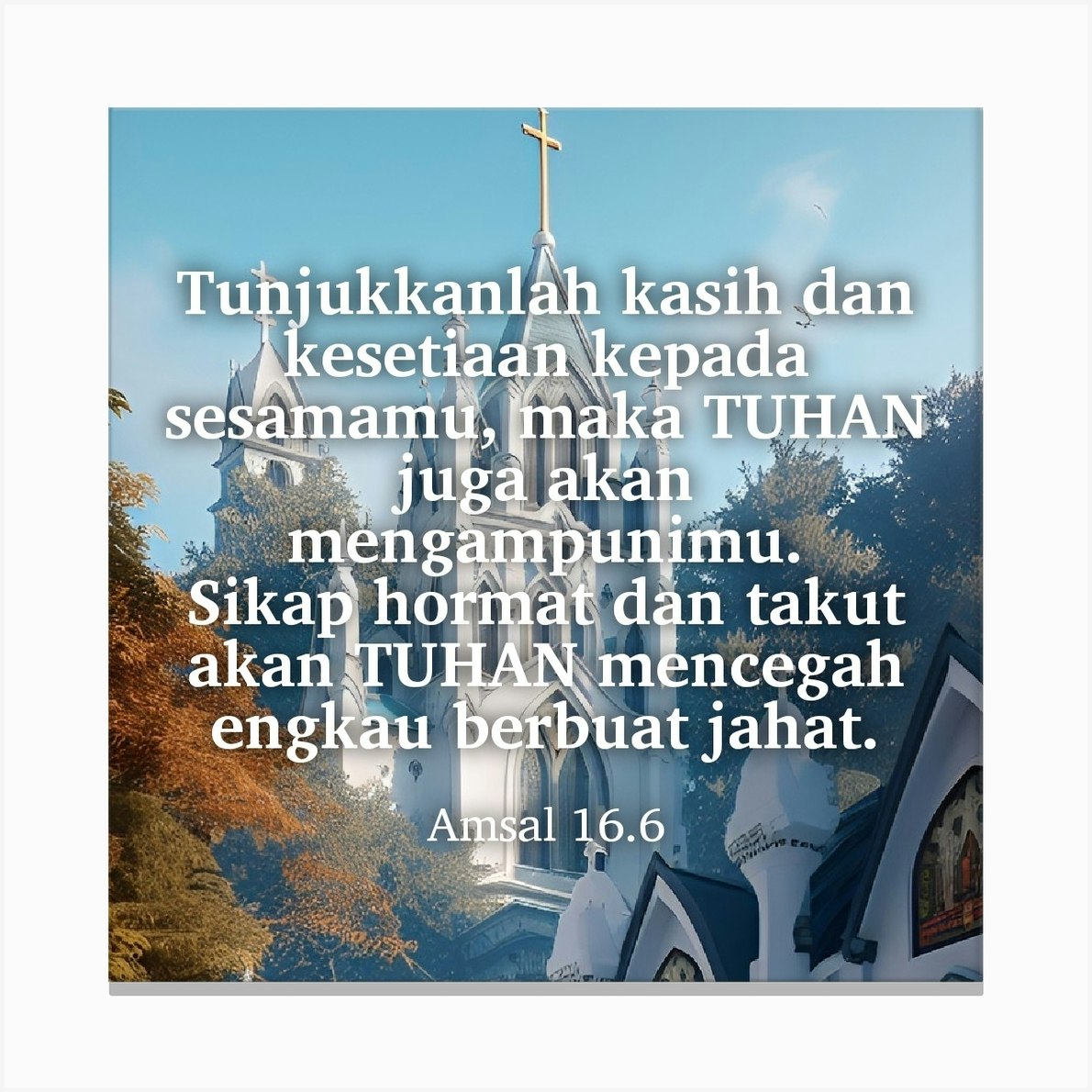 Amsal 16 6 Canvas Print by faithart22 - Fy