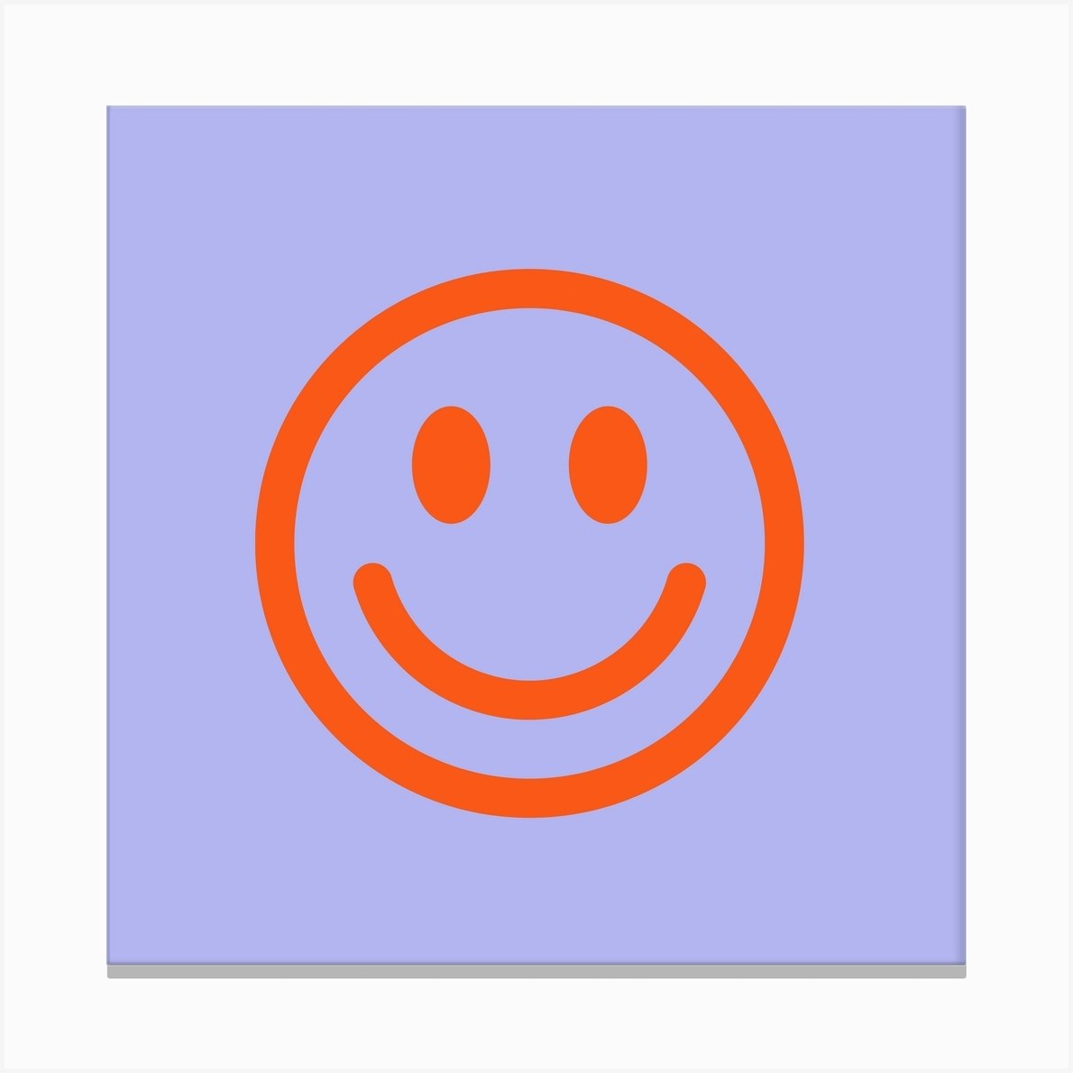 Smiley Face Purple Canvas Print By Trendy Wendy Fy