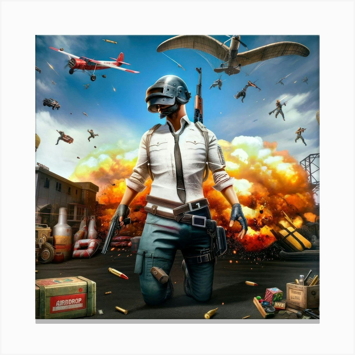 Pubg Cover Art 1 Canvas Print by tAREQ nOUMAN - Fy