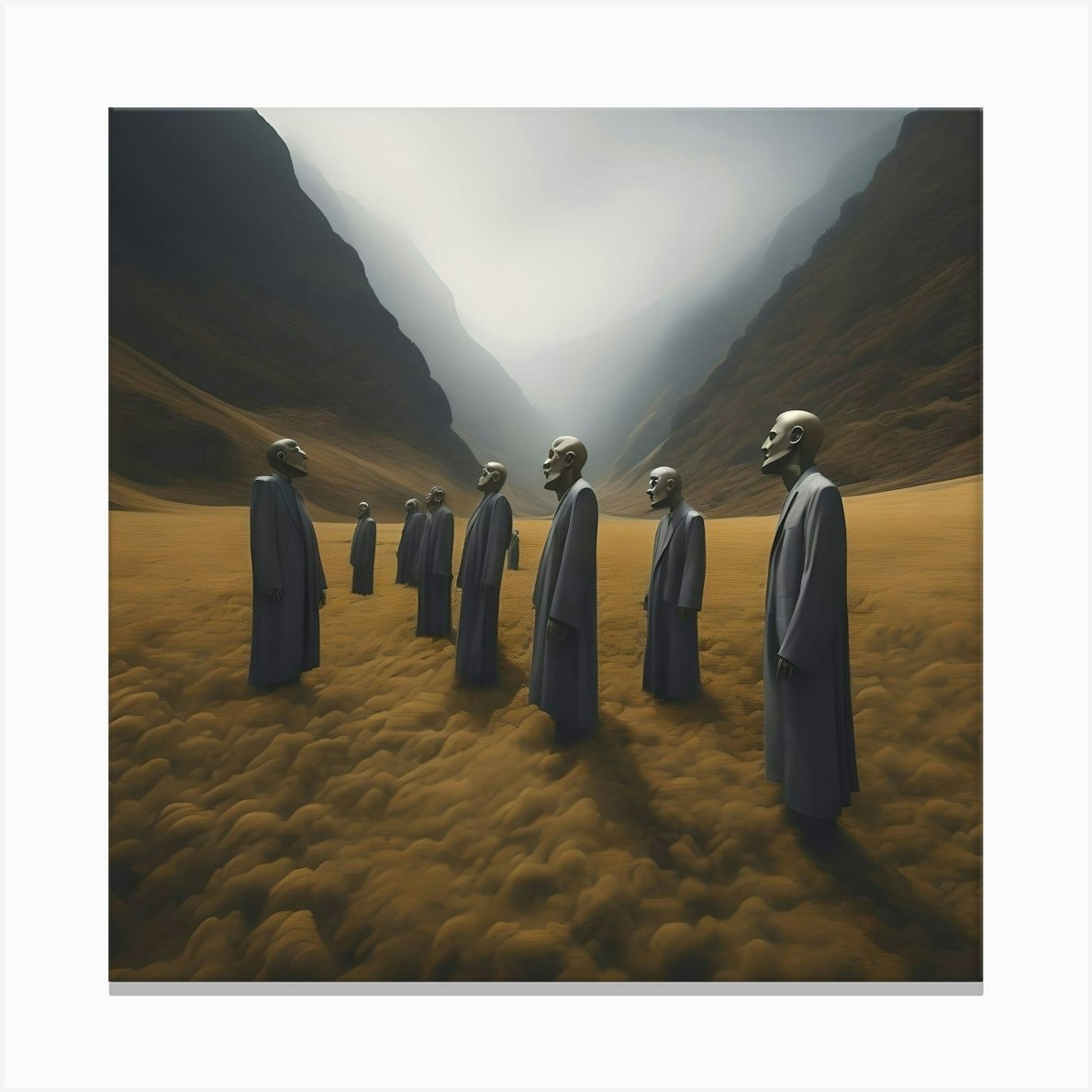 Headless Men Tribe Canvas Print By Vango Fy
