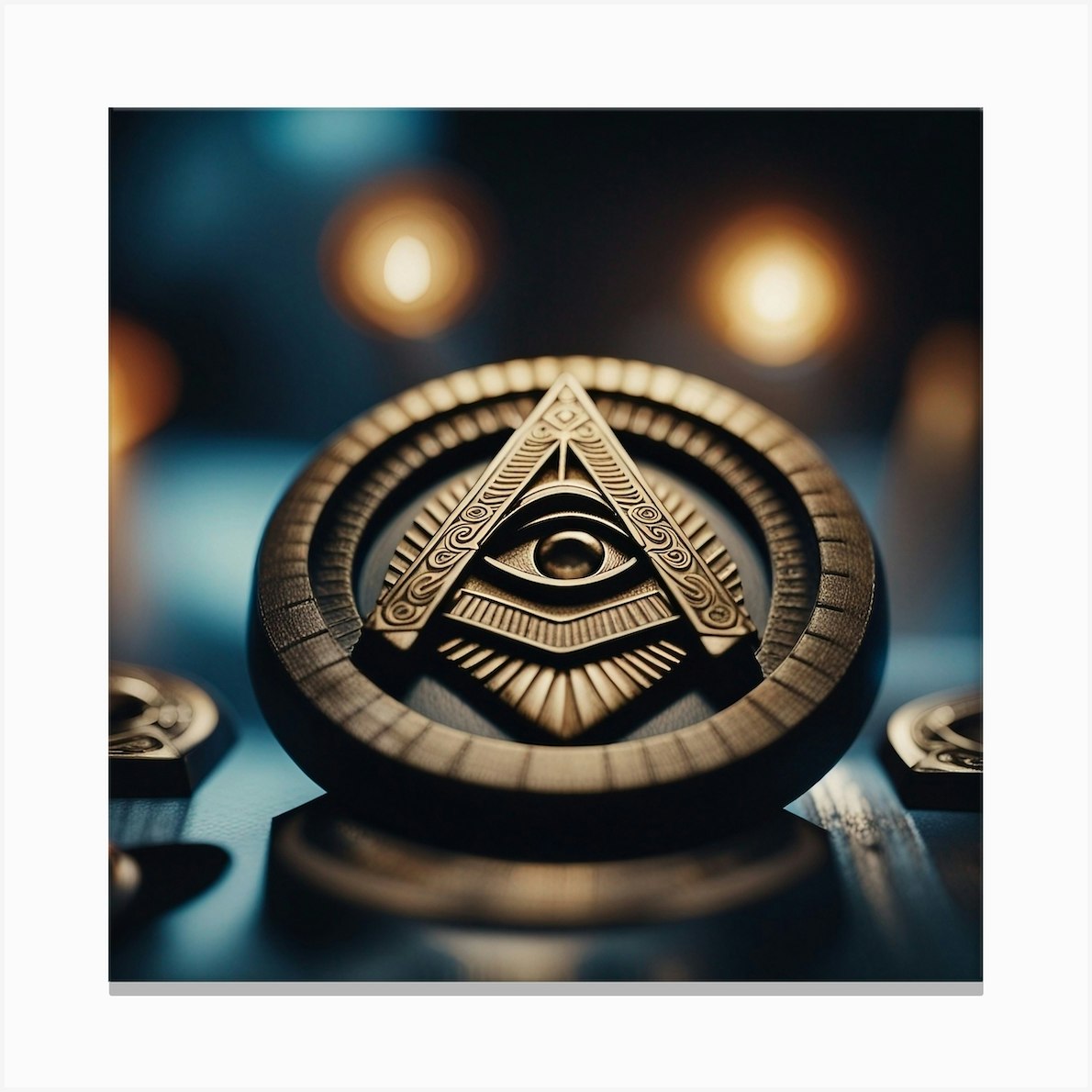 Illuminati Masonic Symbol Canvas Print by Open Your Reality - Fy