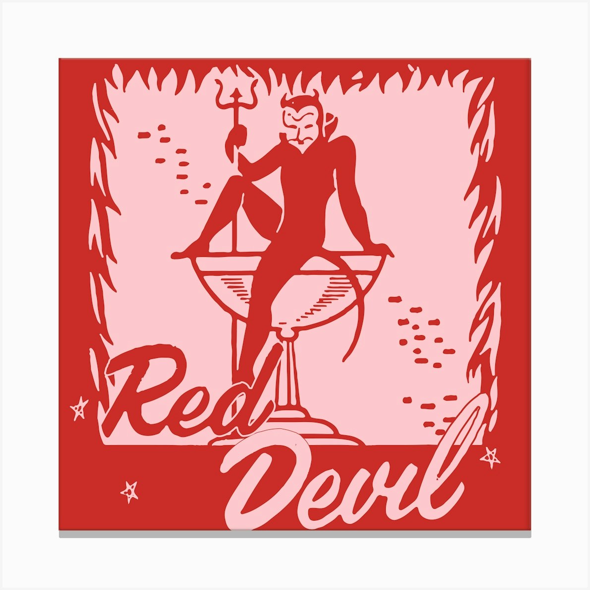 Red Devil - Vintage Cocktail Canvas Print by Kitty Strand - Fy