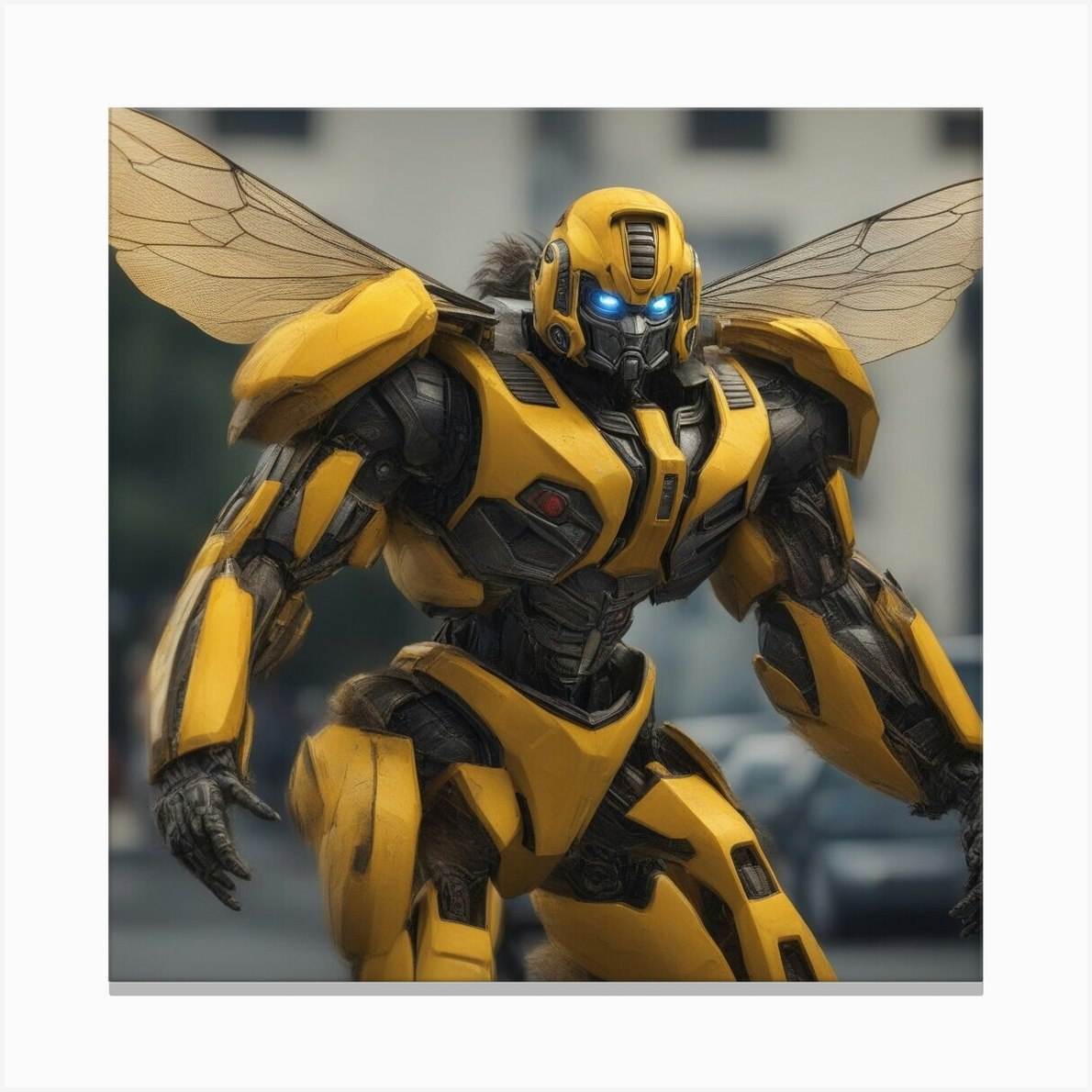 Bumblebee: The Brave Autobot Canvas Print by Marul - Fy