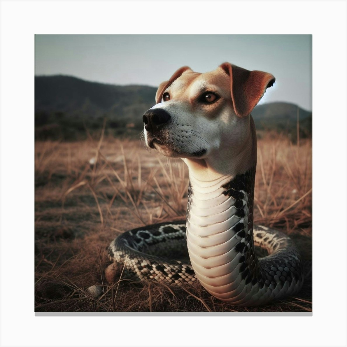 Dog snake Canvas Print by RandomHR - Fy