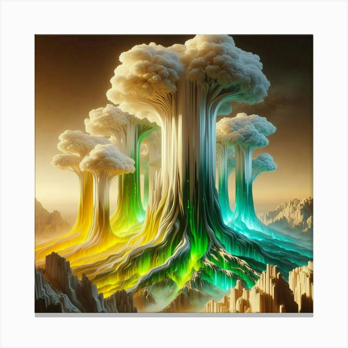 Trees Of The Sky Canvas Print by Frank Tout - Fy