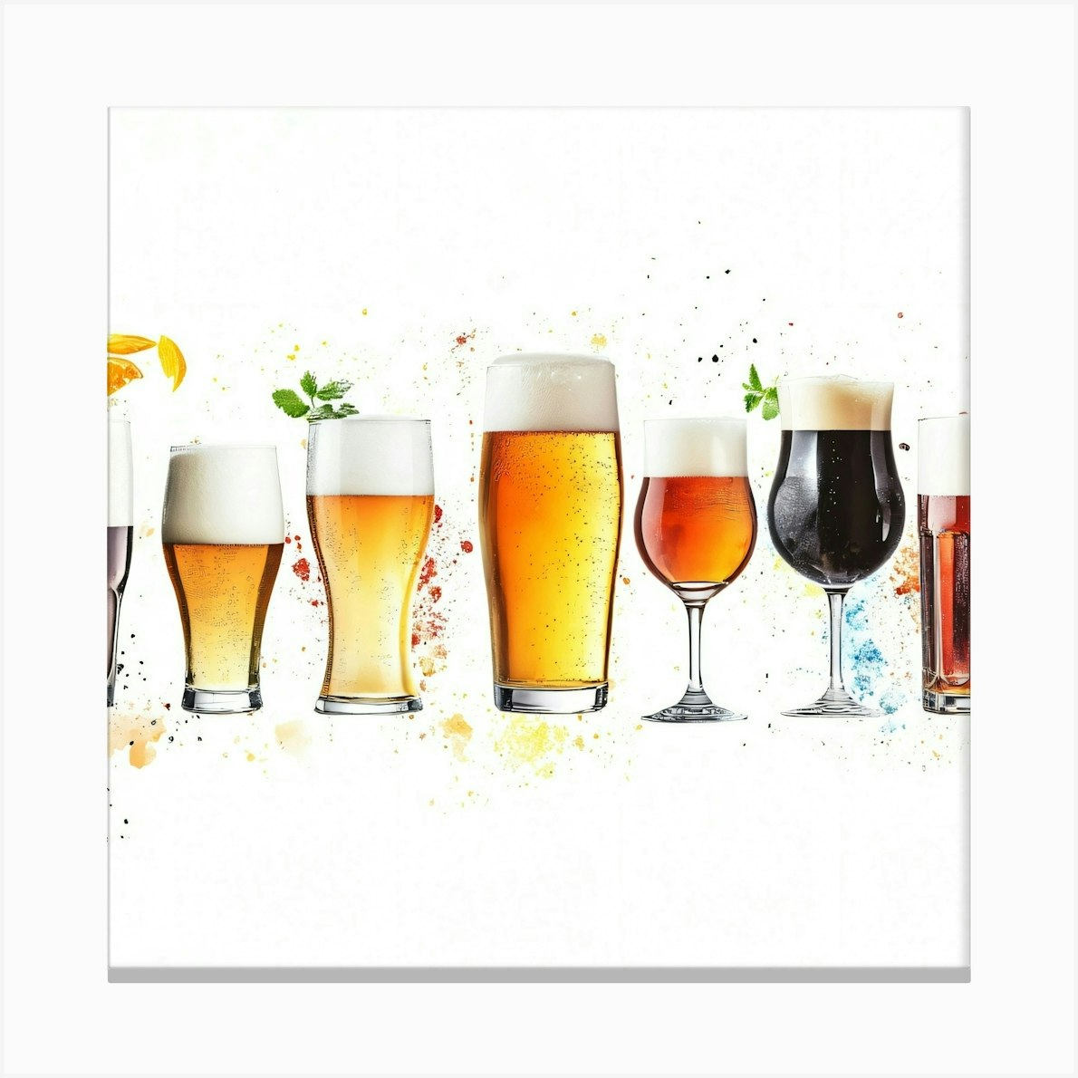 Variety Of Beers Canvas Print by ThatWorksMedia - Fy