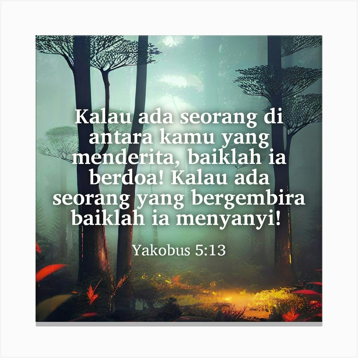 Yakobus 5 13 (1) Canvas Print by faithart22 - Fy