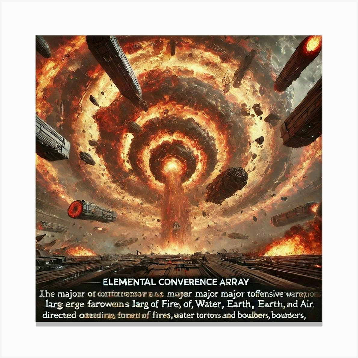 Elemental Convergence Array Offensive Weapon Canvas Print by ACEDRAGON - Fy