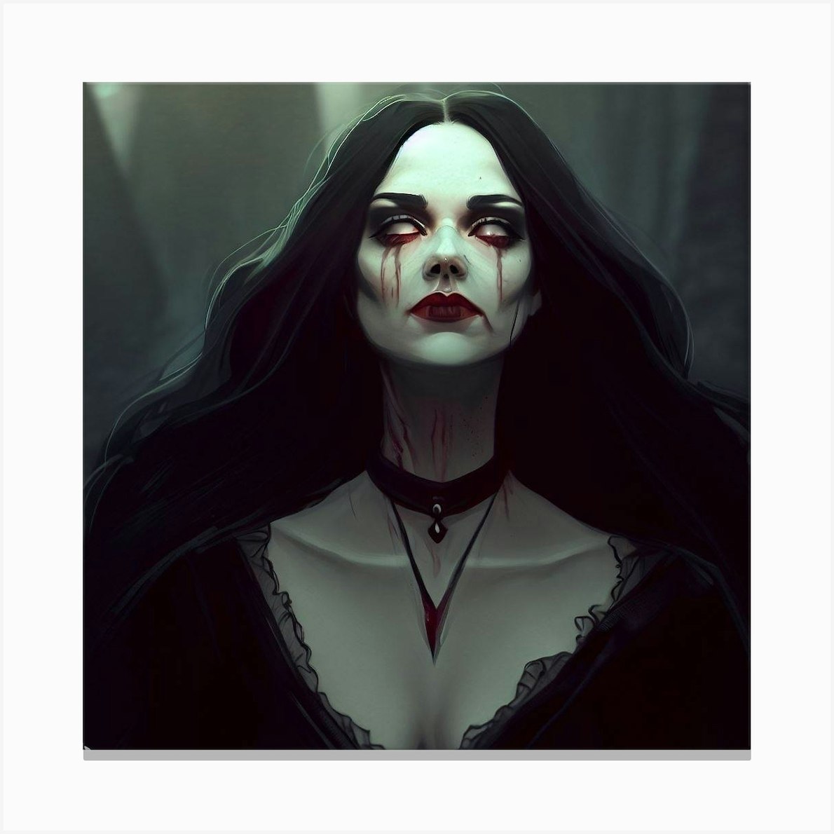 Vampire Girl Canvas Print By Thegoodstuff Fy