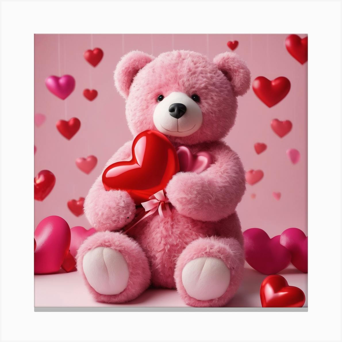 Teddy Bear Love Art Print by Majorilla Fy