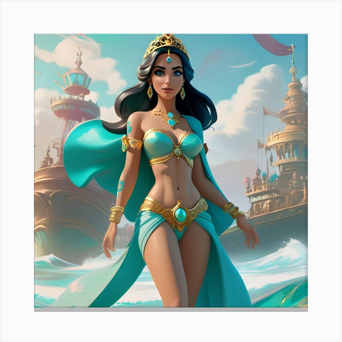 Princess Of Egypt Canvas Print by Genky - Fy