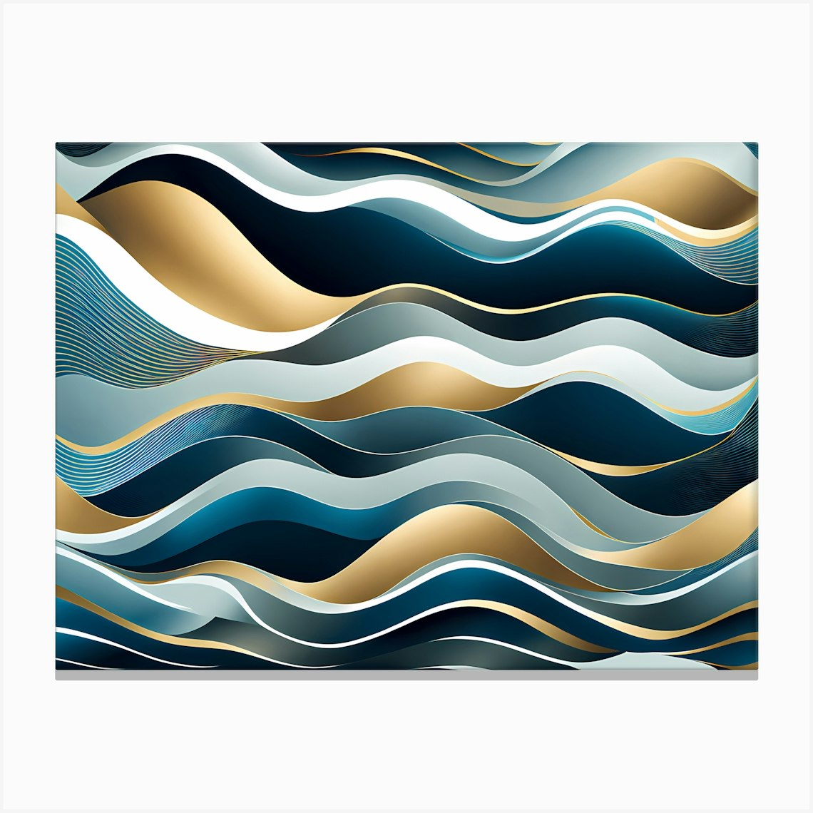 Abstract Wave vector art Canvas Print by WATER DUST - Fy