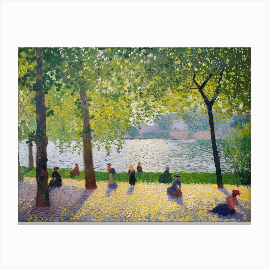 Contemporary Artwork Inspired By Georges Seurat 1 Canvas Print by ArtEra Creations - Fy