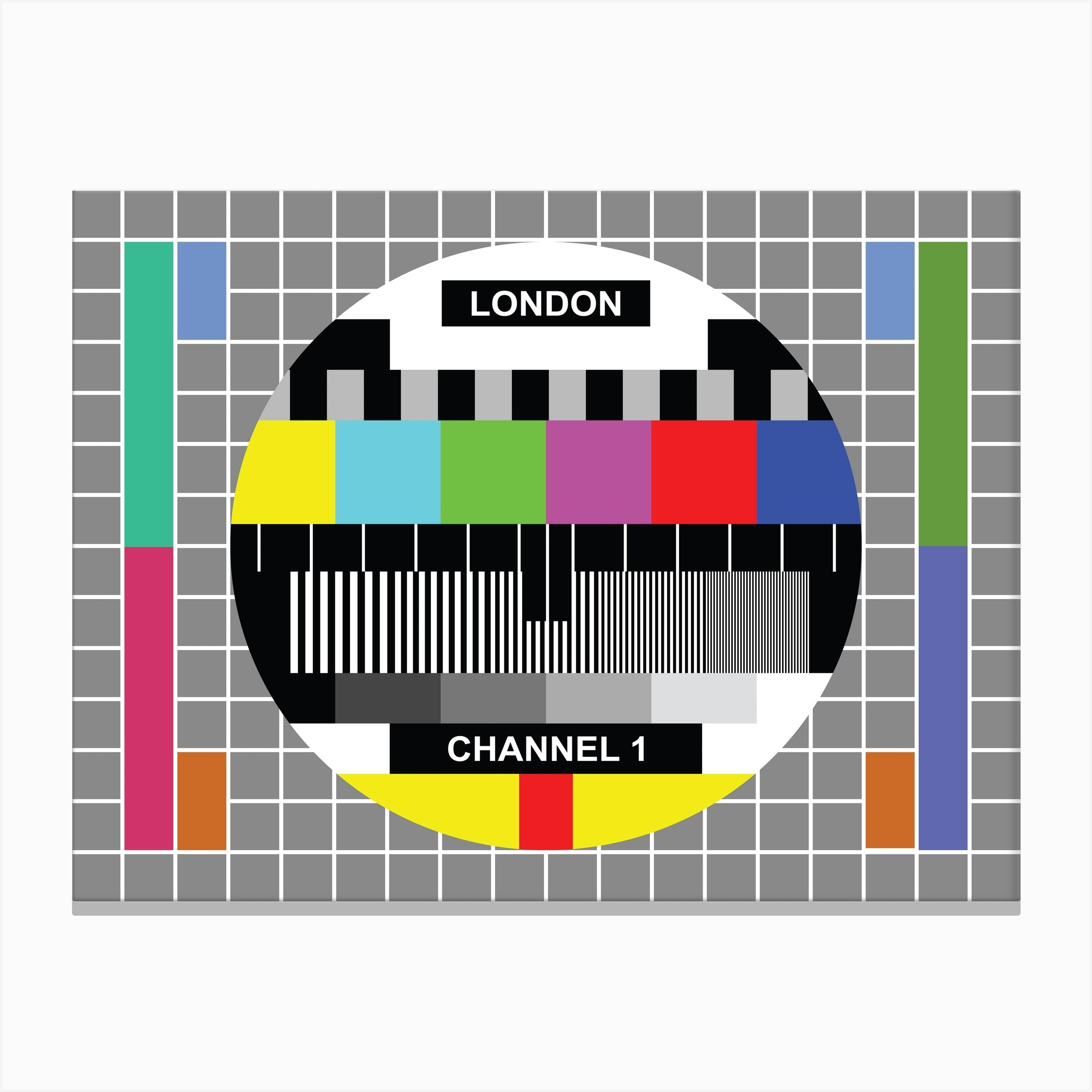 London Tv Test Card Canvas Print by Jay San Studio - Fy