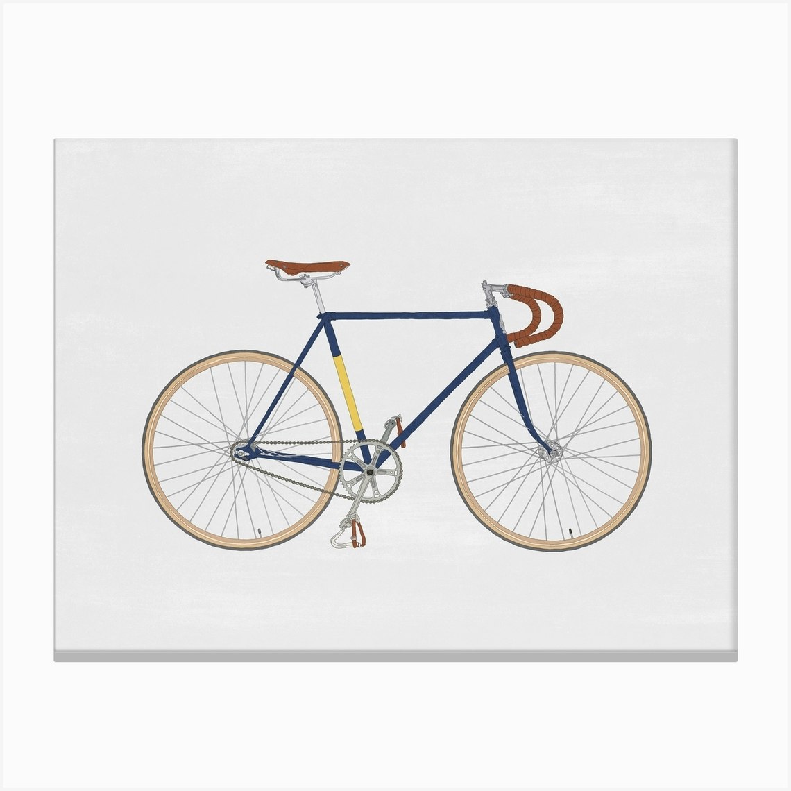 Fixie Bicycle Canvas Print by Wilder Goods - Fy