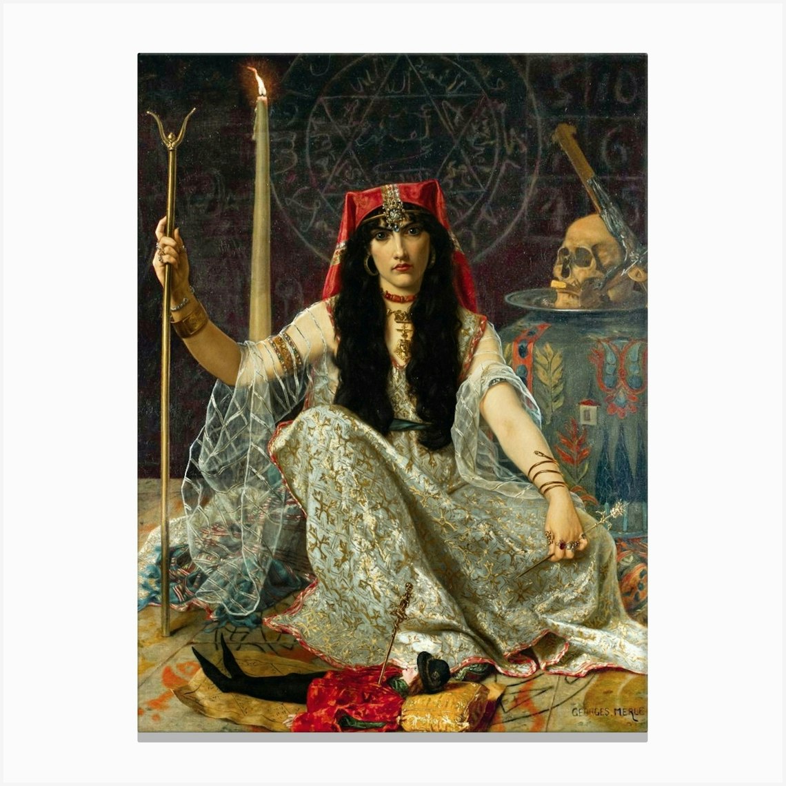 L'Envoûteuse (The Sorceress) by Georges Merle 1883 | Oil on Canvas | HD ...