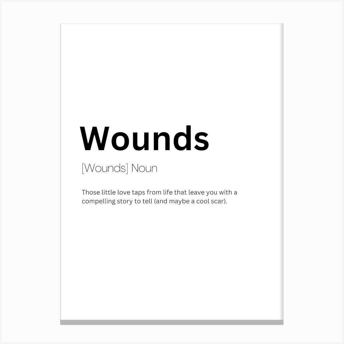 Wounds Definition Meaning Canvas Print by Kaigozen - Fy
