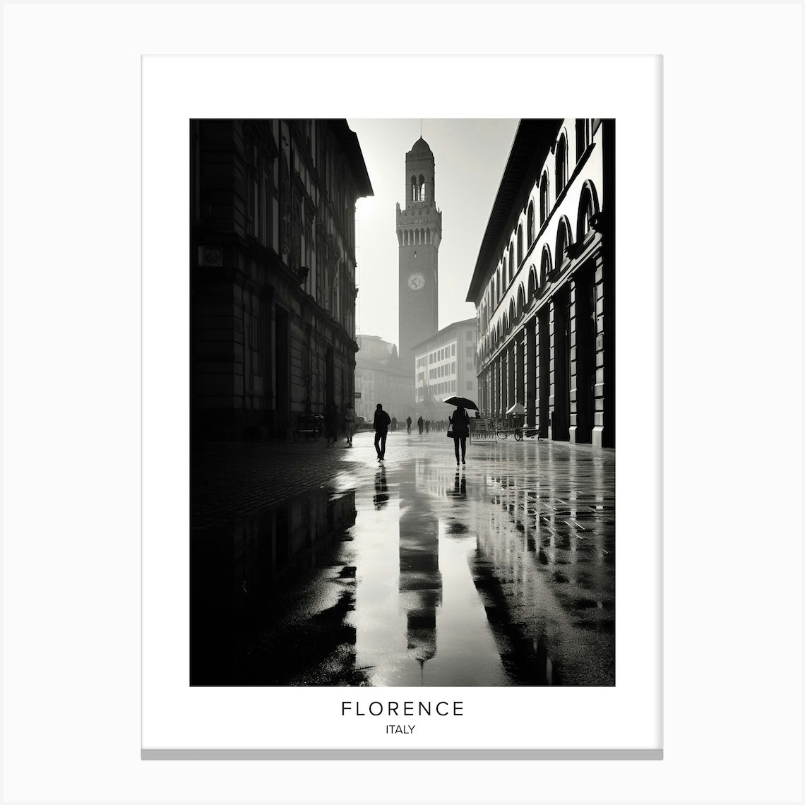 Poster Of Florence Italy Black And White Analogue Photography 2
