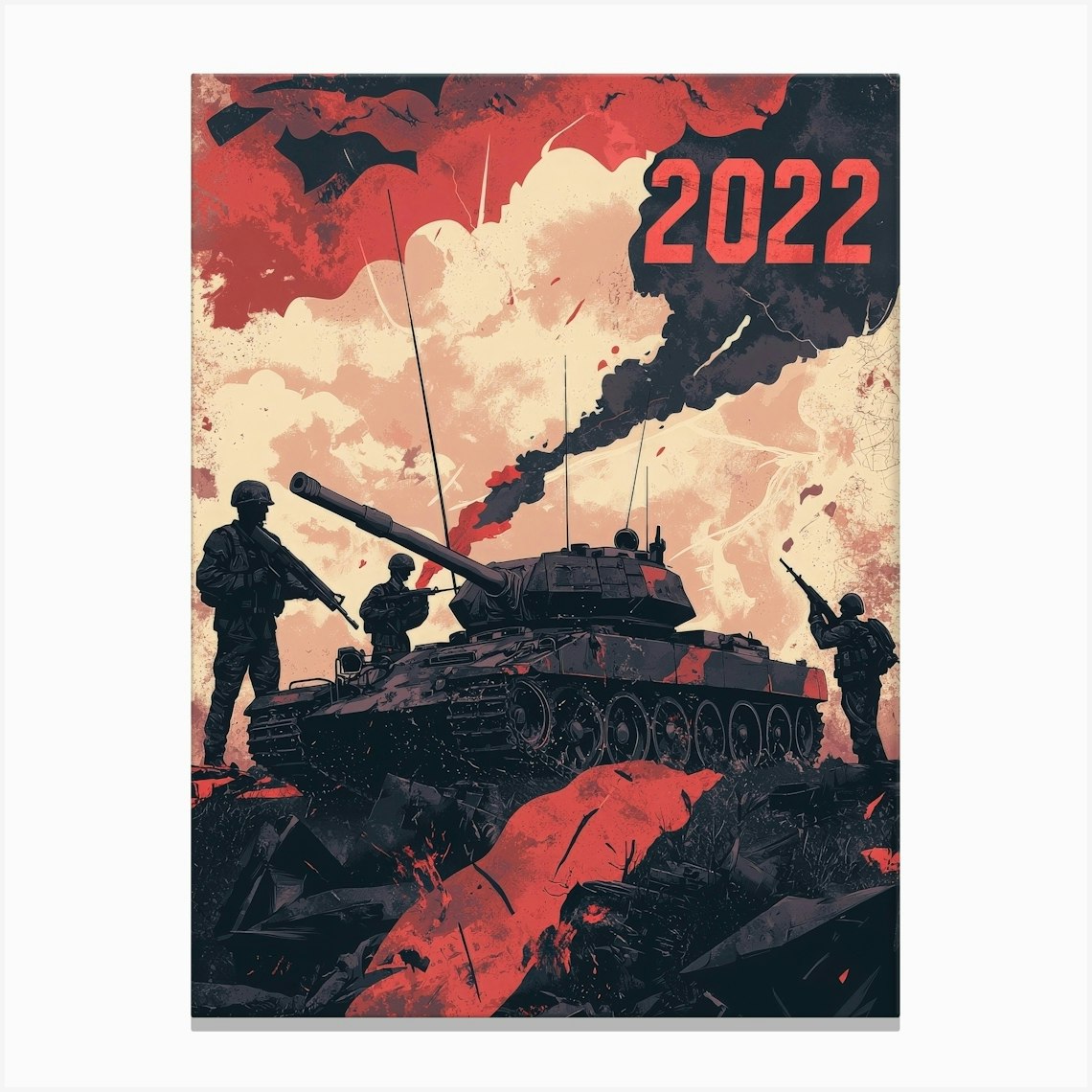 Aihrgdesign A Powerful Geopolitical Poster Marking The Start 8 Canvas ...