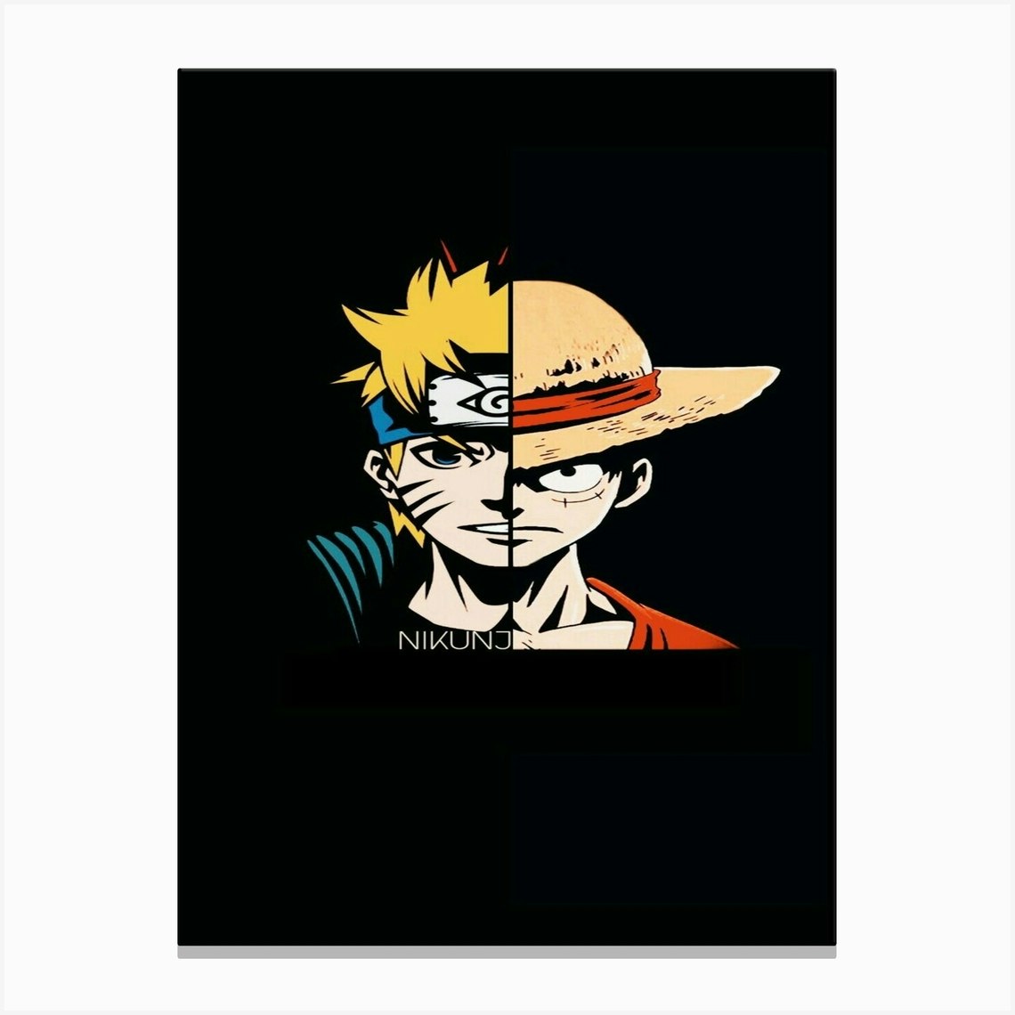 Naruto X Luffy Crossover Canvas Print by takishi - Fy