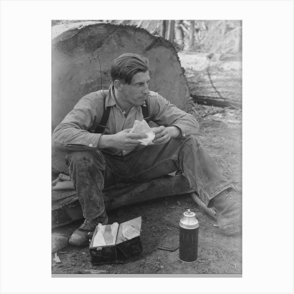 Lumberjack Eats Lunch, Long Bell Lumber Company, Cowlitz County, Washington By Russell Lee 1 ...