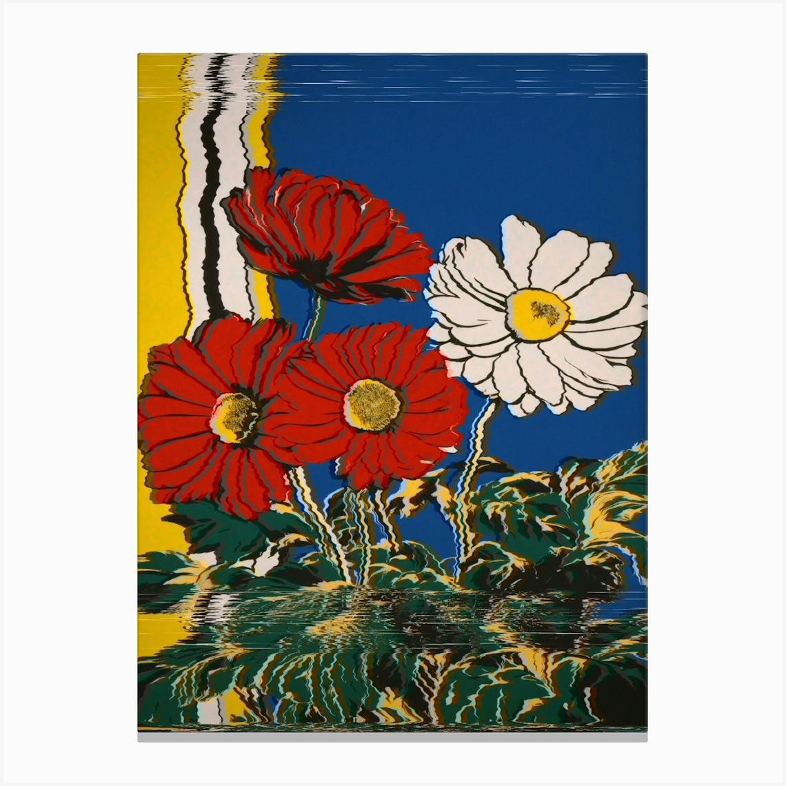 Three Daisies Kmart Wall Art Canvas Print by Buggy Fy