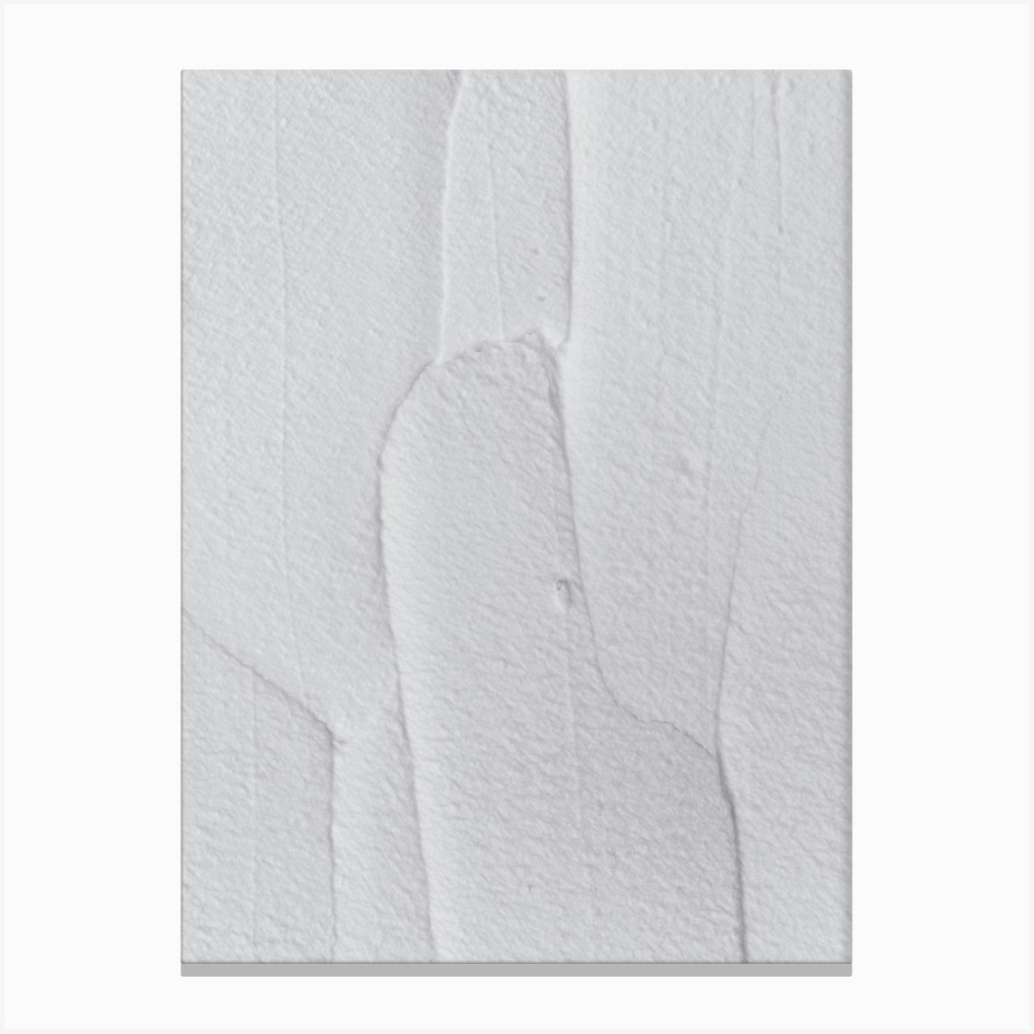 White Textures 3 Abstract Shapes Canvas Print by Studio Nahili - Fy