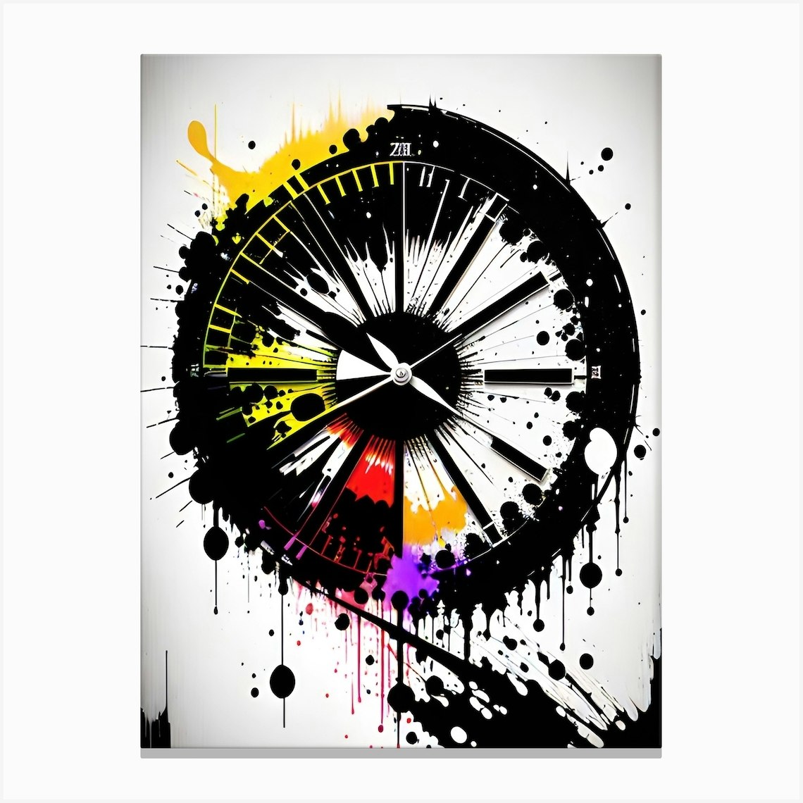 Abstract Clock 1 Canvas Print by Noctarius - Fy