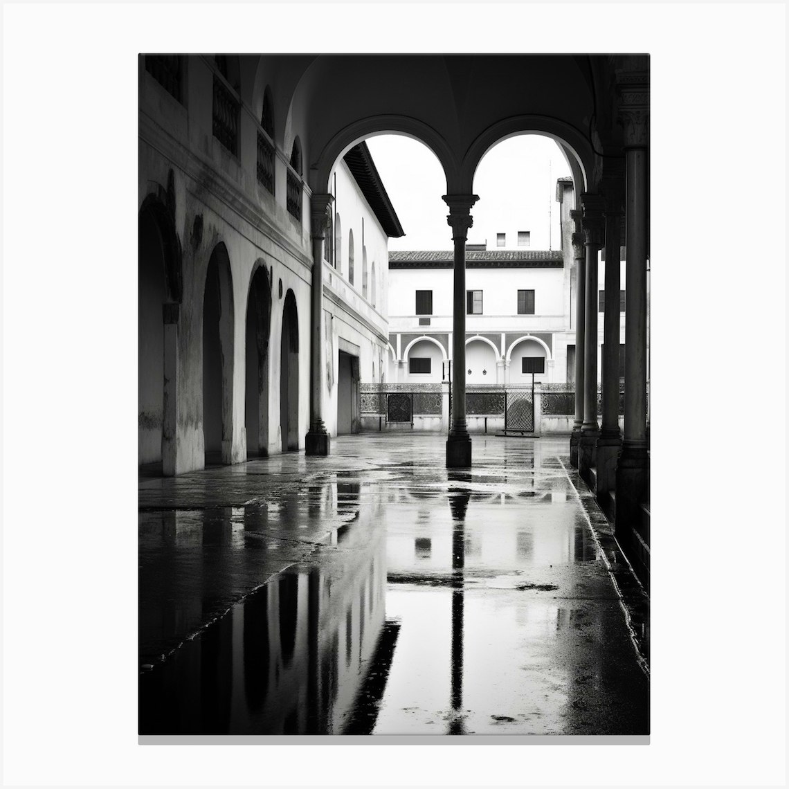 Vicenza Italy Black And White Analogue Photography 2 Canvas Print By