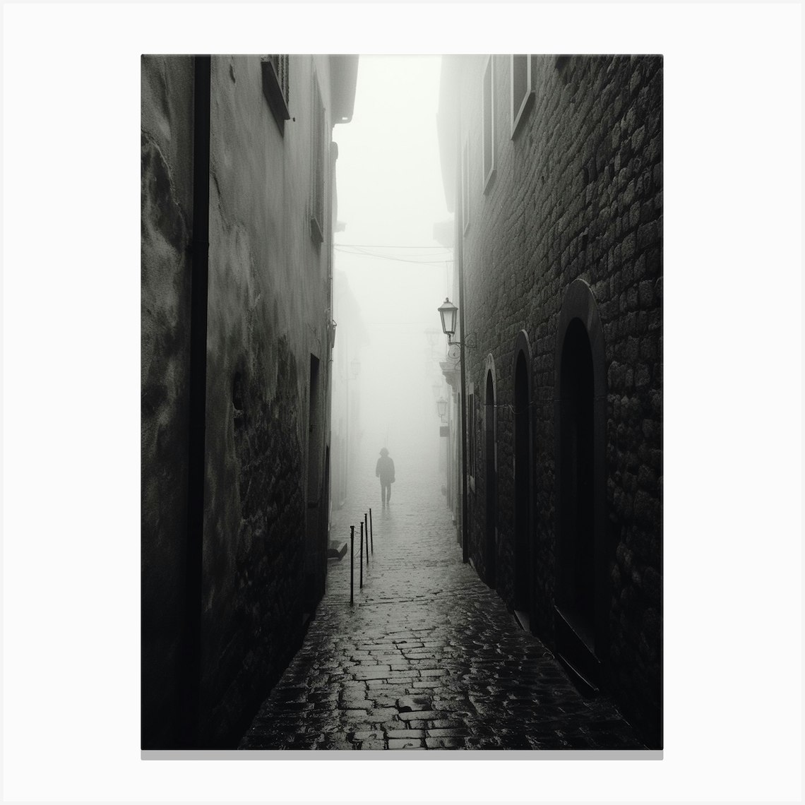 Orvieto Italy Black And White Analogue Photography 3 Canvas Print By