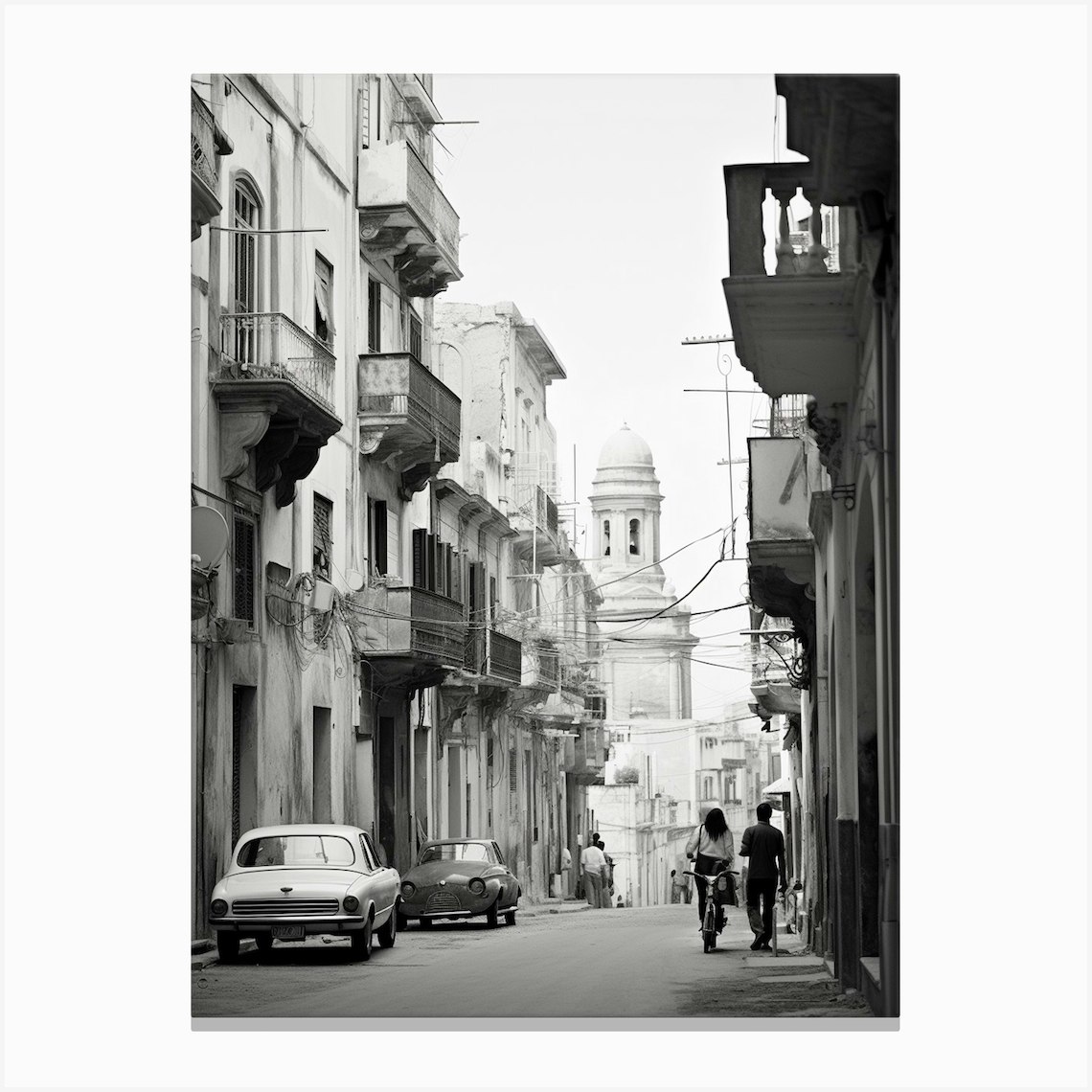 Palermo Italy Black And White Analogue Photography 1 Canvas Print By