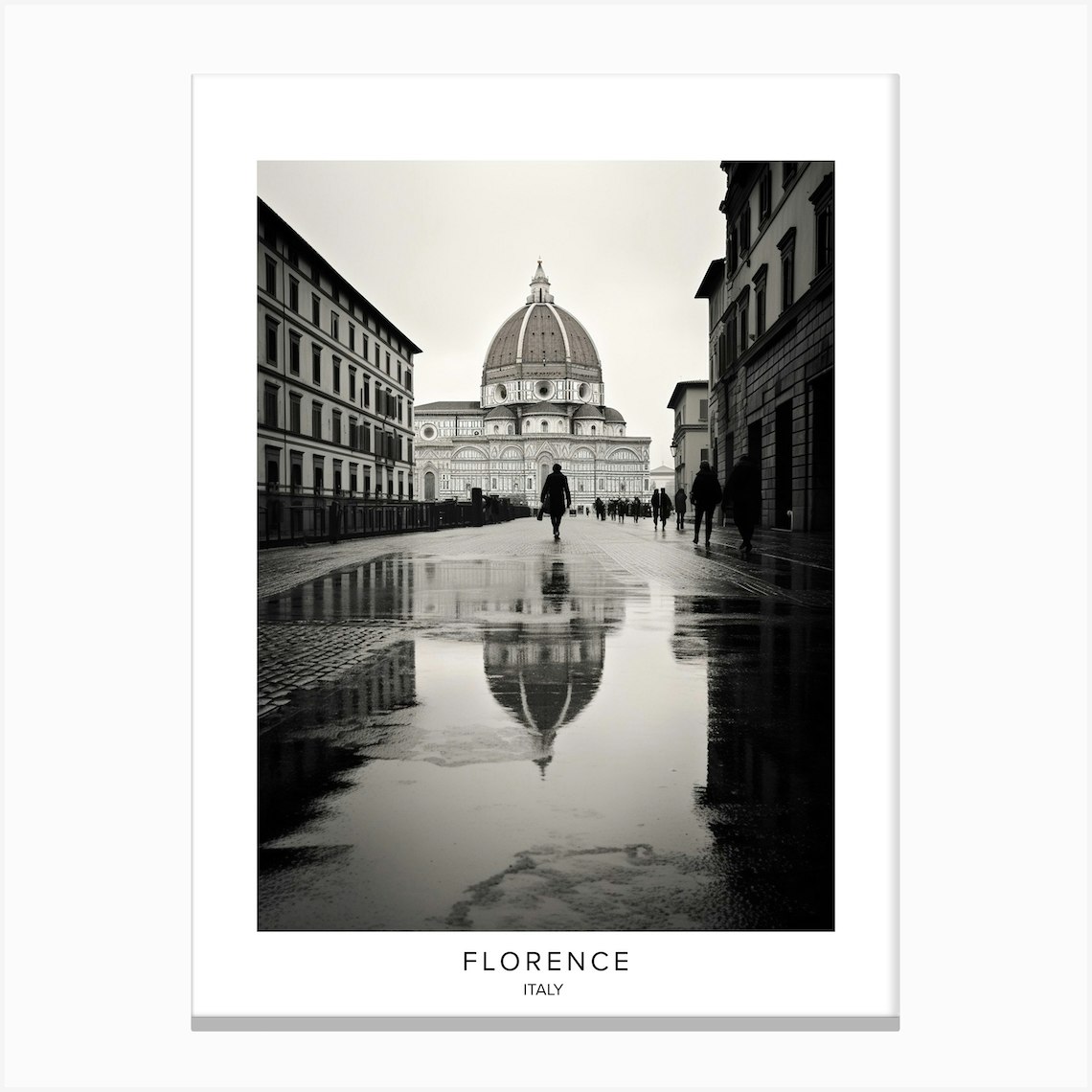 Poster Of Florence Italy Black And White Analogue Photography 1