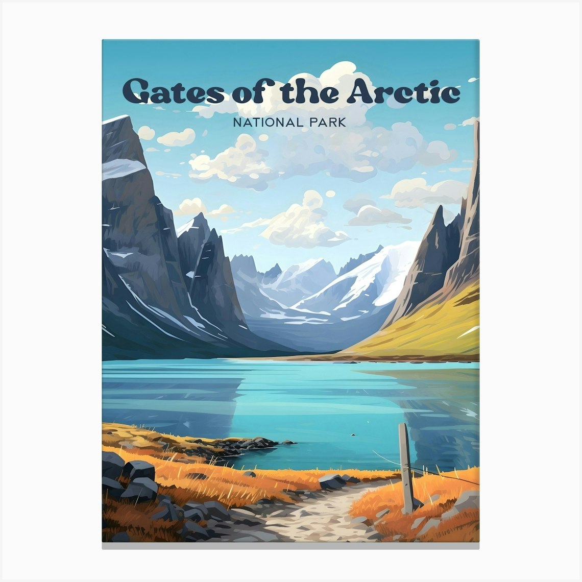 Gates Of The Arctic Mountain Travel Art Canvas Print by Wanderscape ...