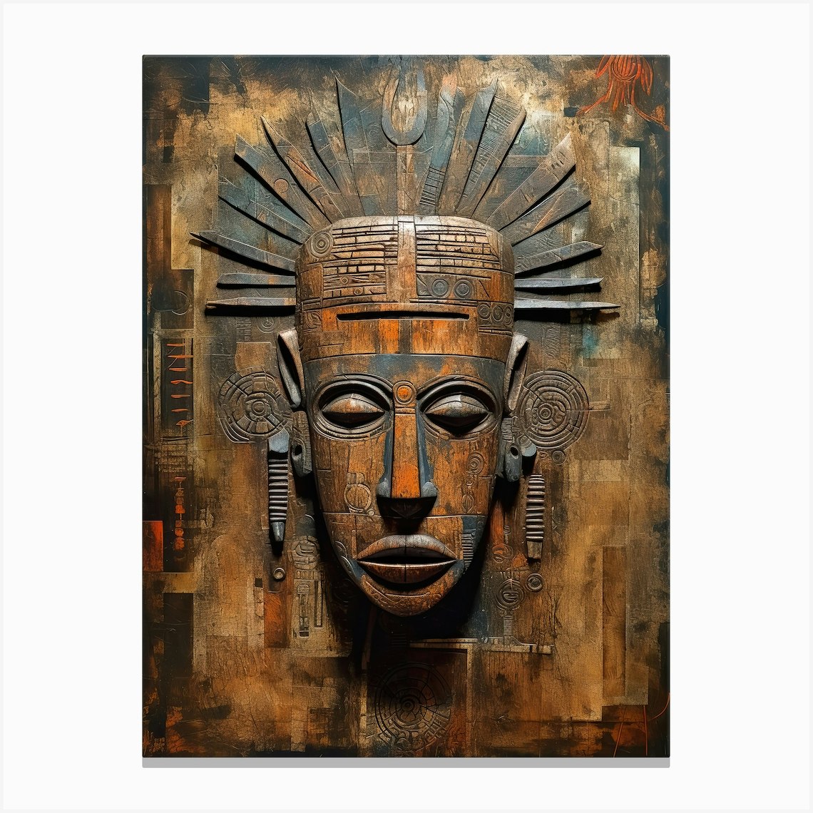 African Mask Art And Tribal Delights Canvas Print By Art Syndicate Fy