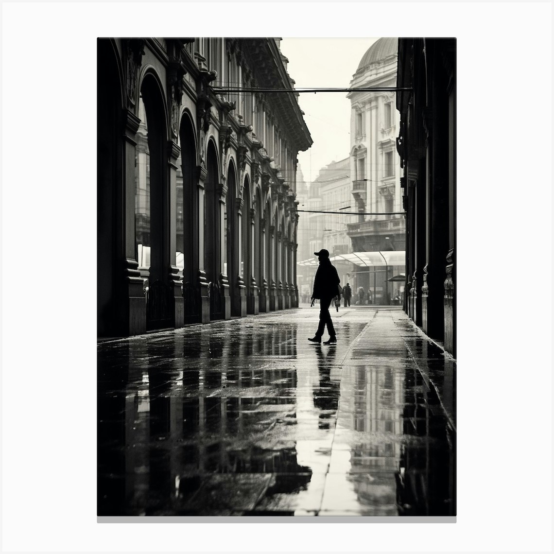 Milan Italy Black And White Analogue Photography 1 Canvas Print By
