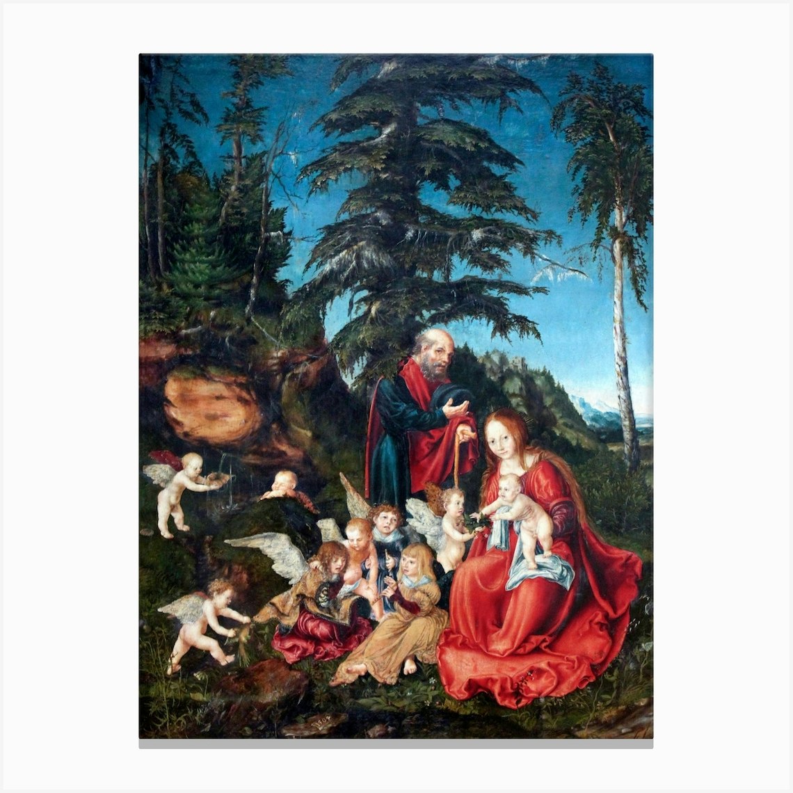 The Rest On The Flight Into Egypt, Lucas Cranach Canvas Print by Fy! Classic Art Prints and ...