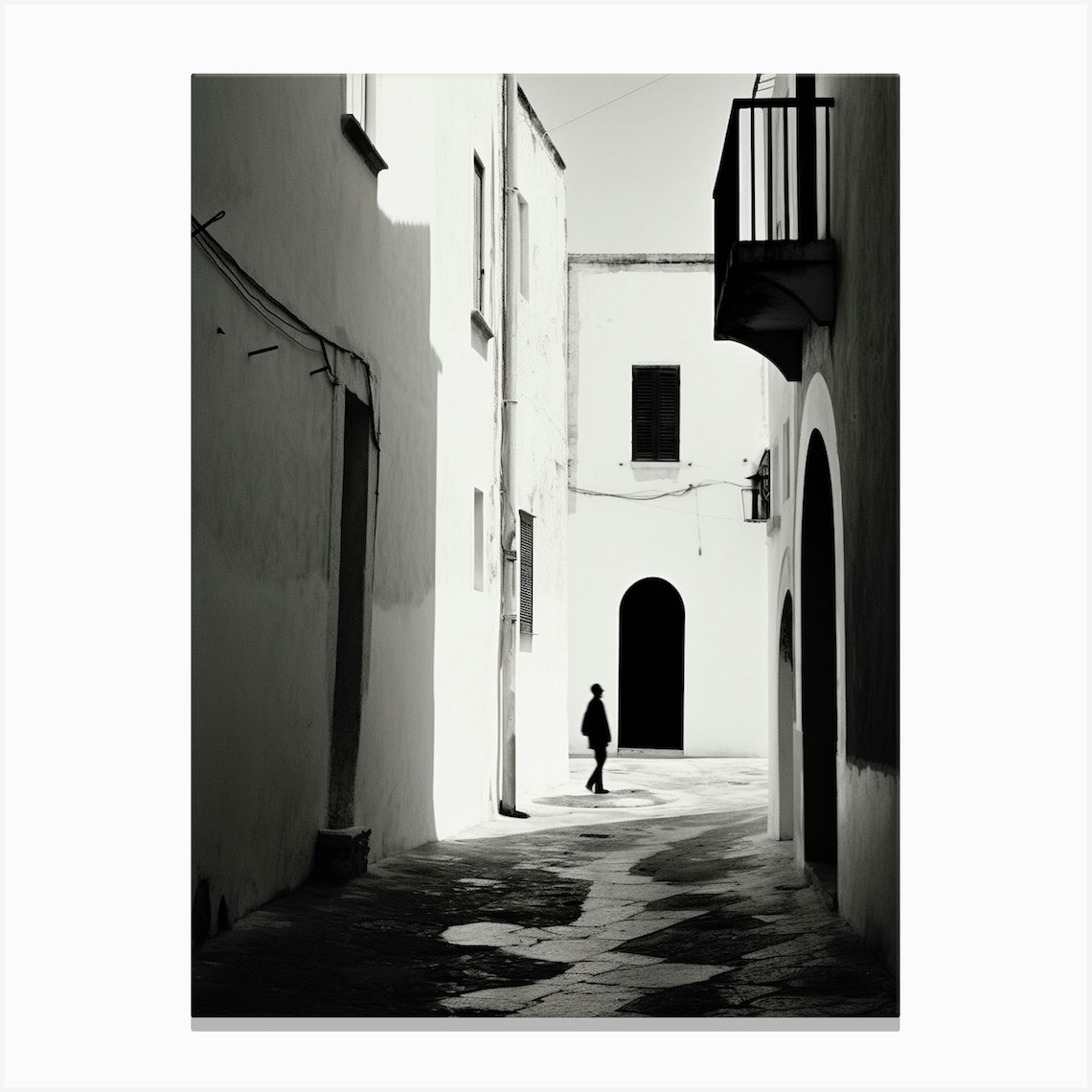 Alghero Italy Black And White Analogue Photography 4 Canvas Print By