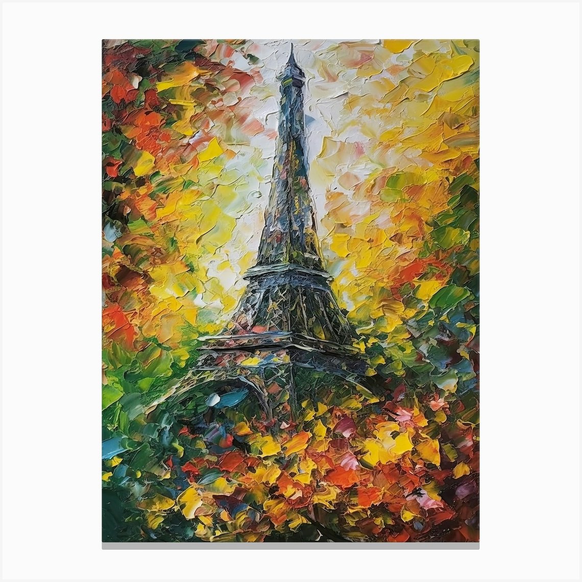 Eiffel Tower Paris France Monet Style 21 Canvas Print by Fusion Designs ...