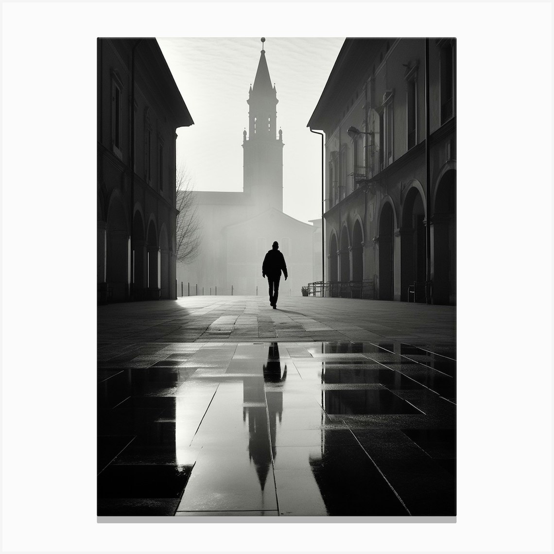 Parma Italy Black And White Analogue Photography 2 Canvas Print By