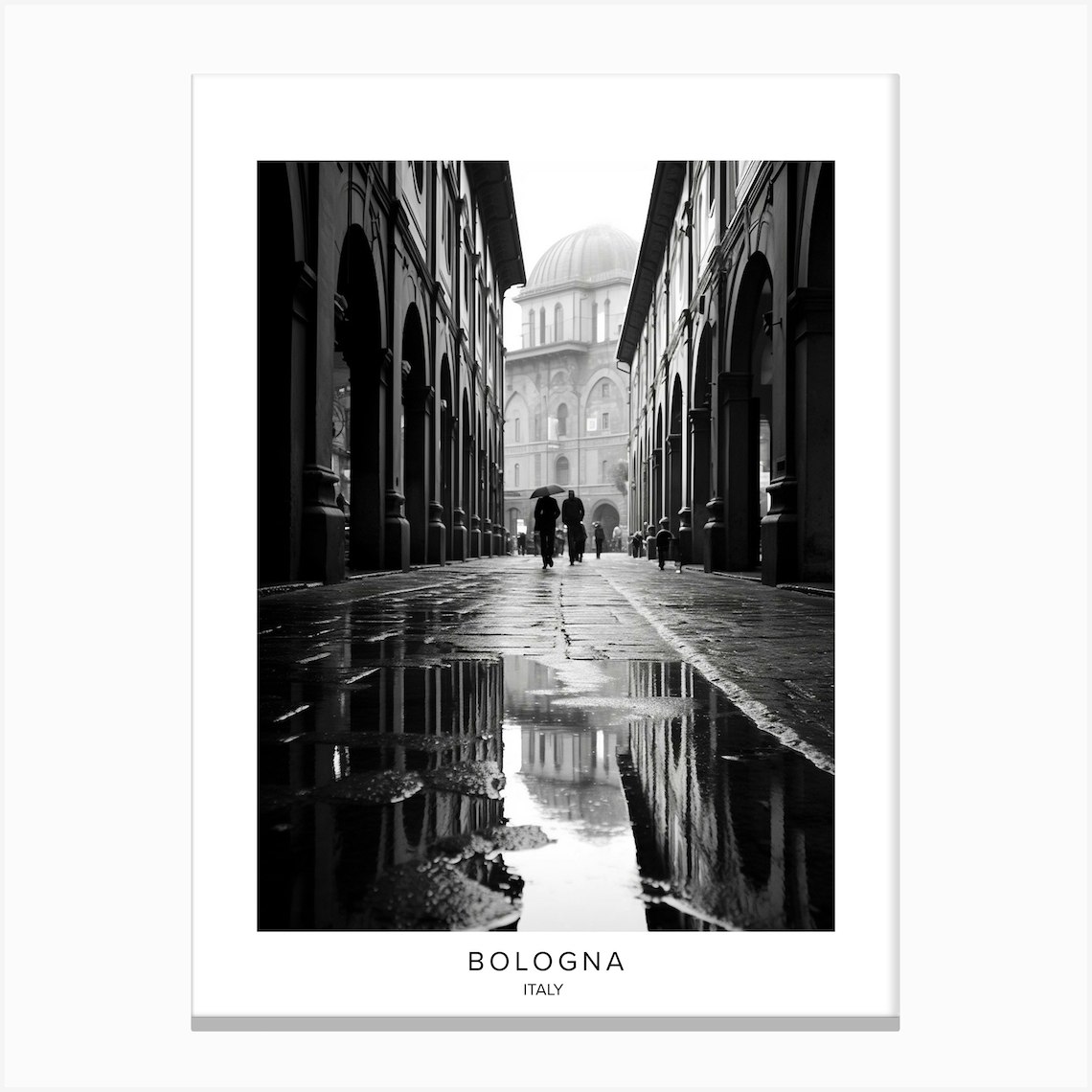 Poster Of Bologna Italy Black And White Analogue Photography 2 Canvas