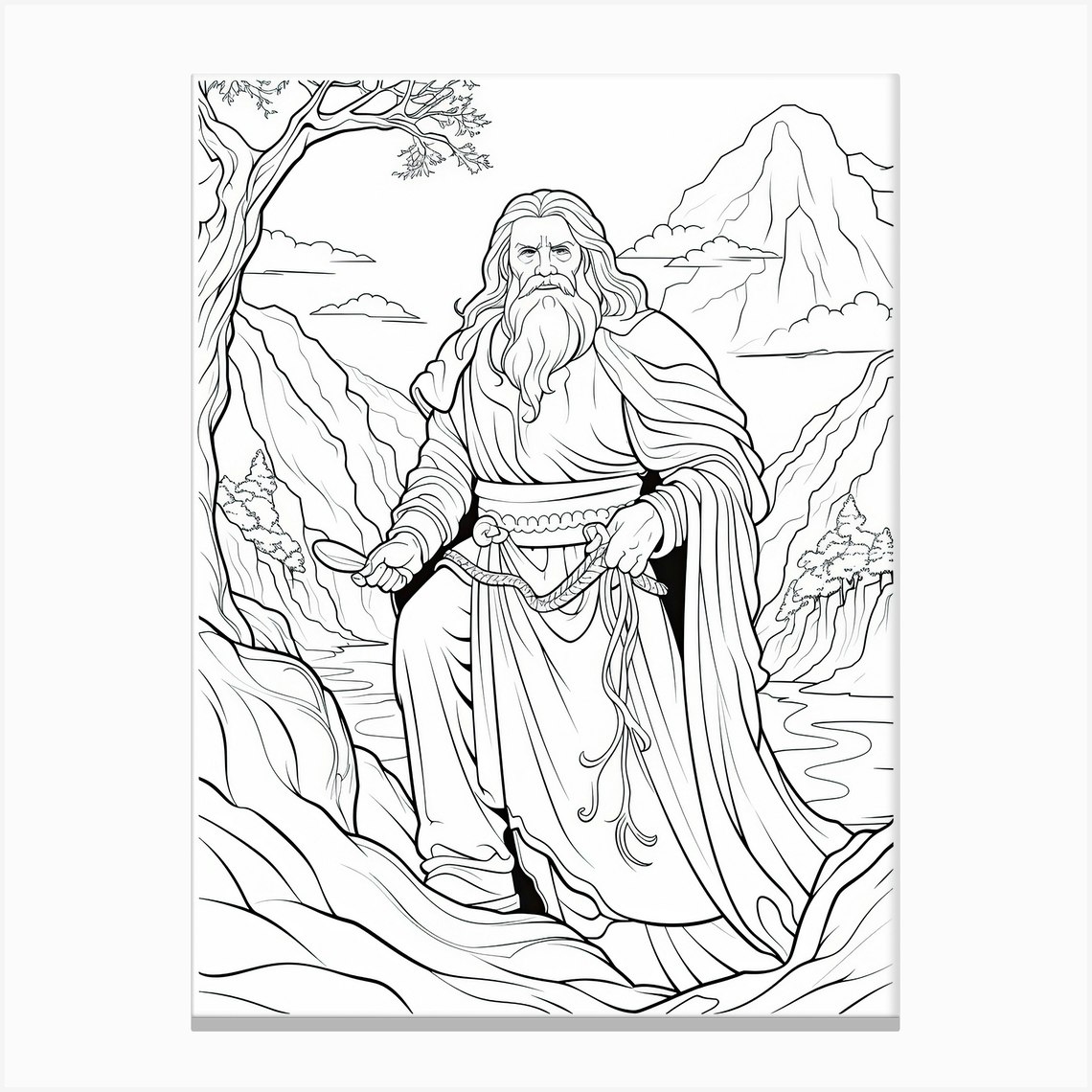 Line Art Inspired By The Tempest 4 Canvas Print by Essence Lines - Fy