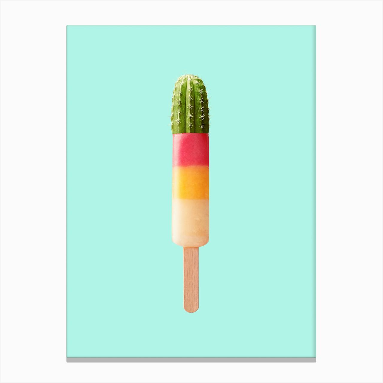 Cactus Ice Cream Art Print by Jonas Loose - Fy