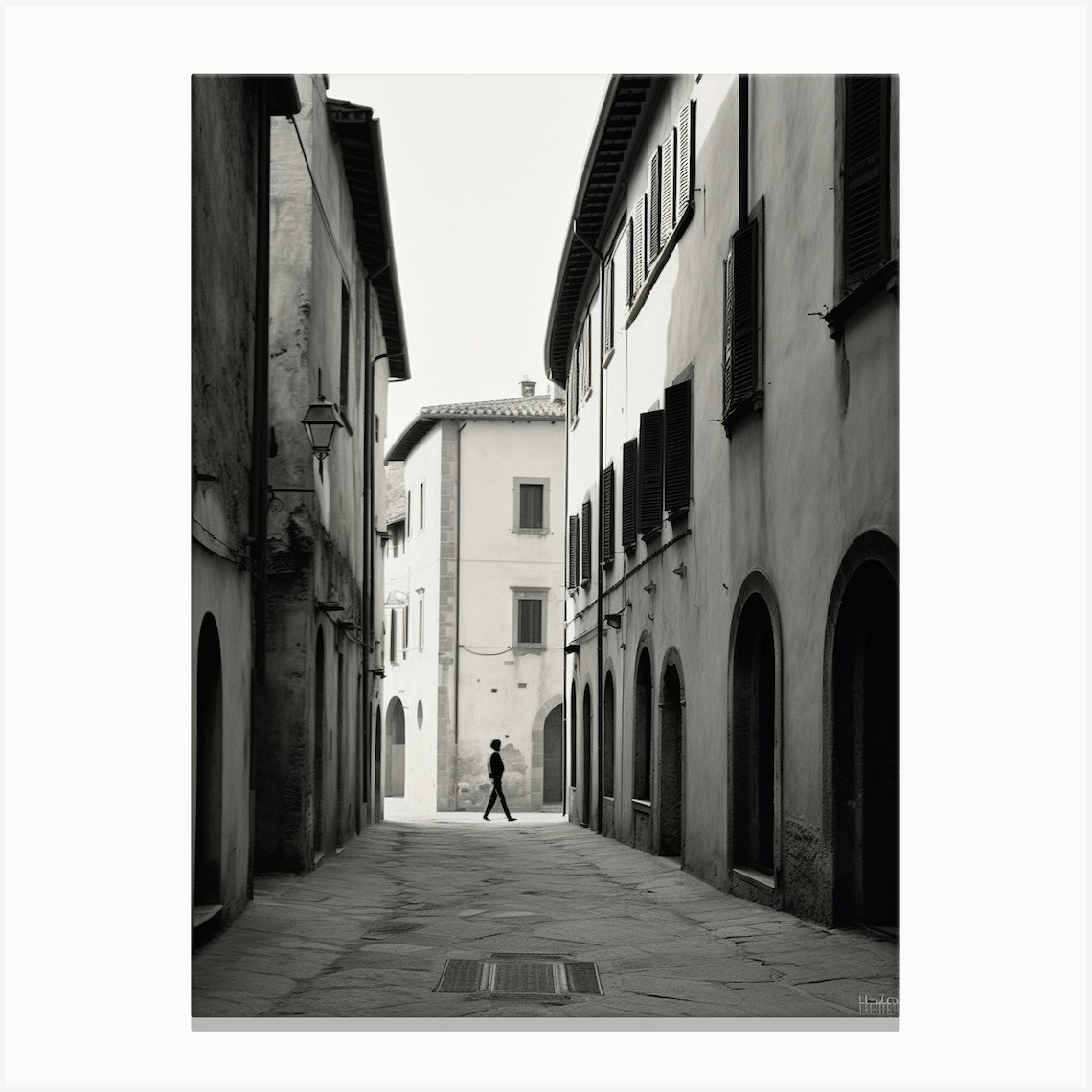 Lucca Italy Black And White Analogue Photography 4 Canvas Print By