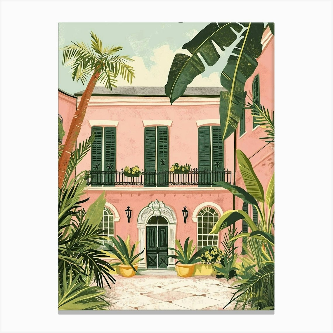 Preservation Hall Storybook Illustration 3 Canvas Print by PixelPerfect ...